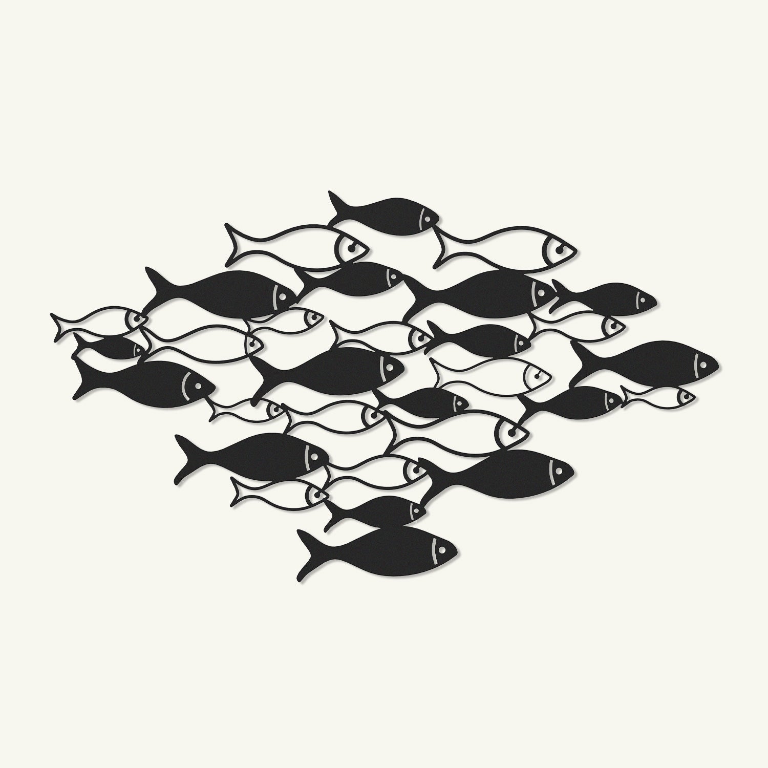 Fish Swarm Metal Wall Art – Artepera